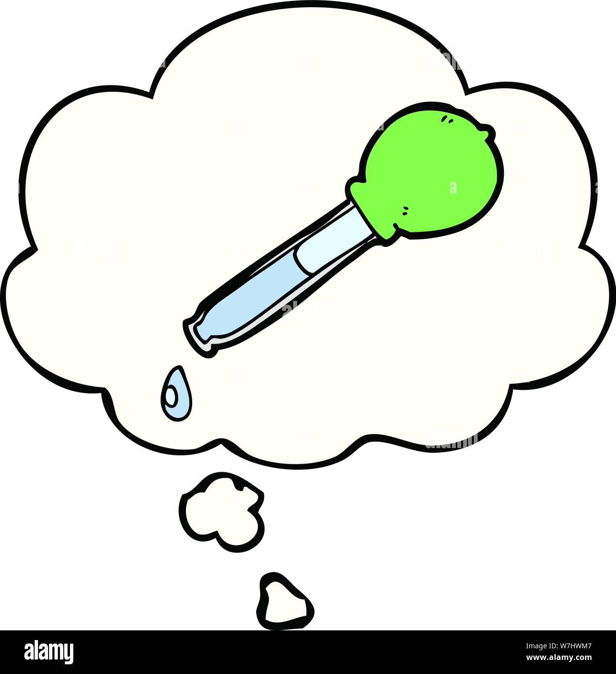 cartoon pipette with thought bubble Stock Vector Image & Art - Alamy