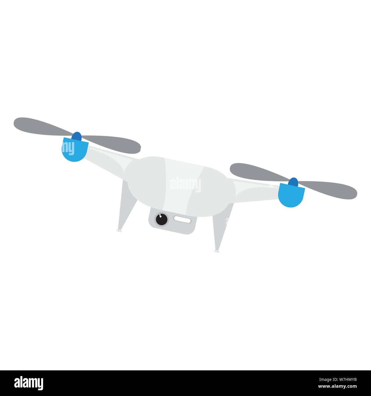 Isolated flying drone over a white background - Vector Stock Vector ...