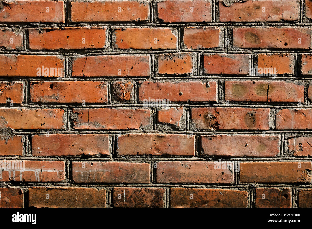 Red brick wall with jointing Stock Photo - Alamy