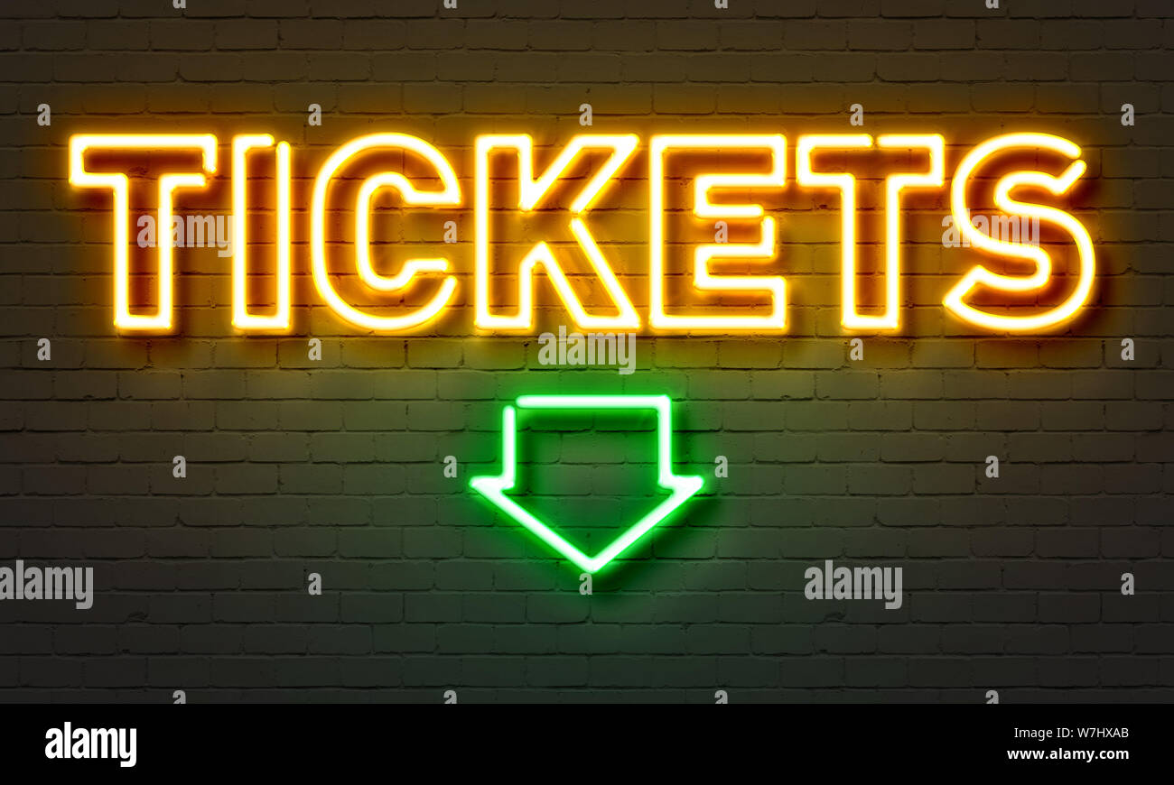 Neon tickets sign hi-res stock photography and images - Alamy