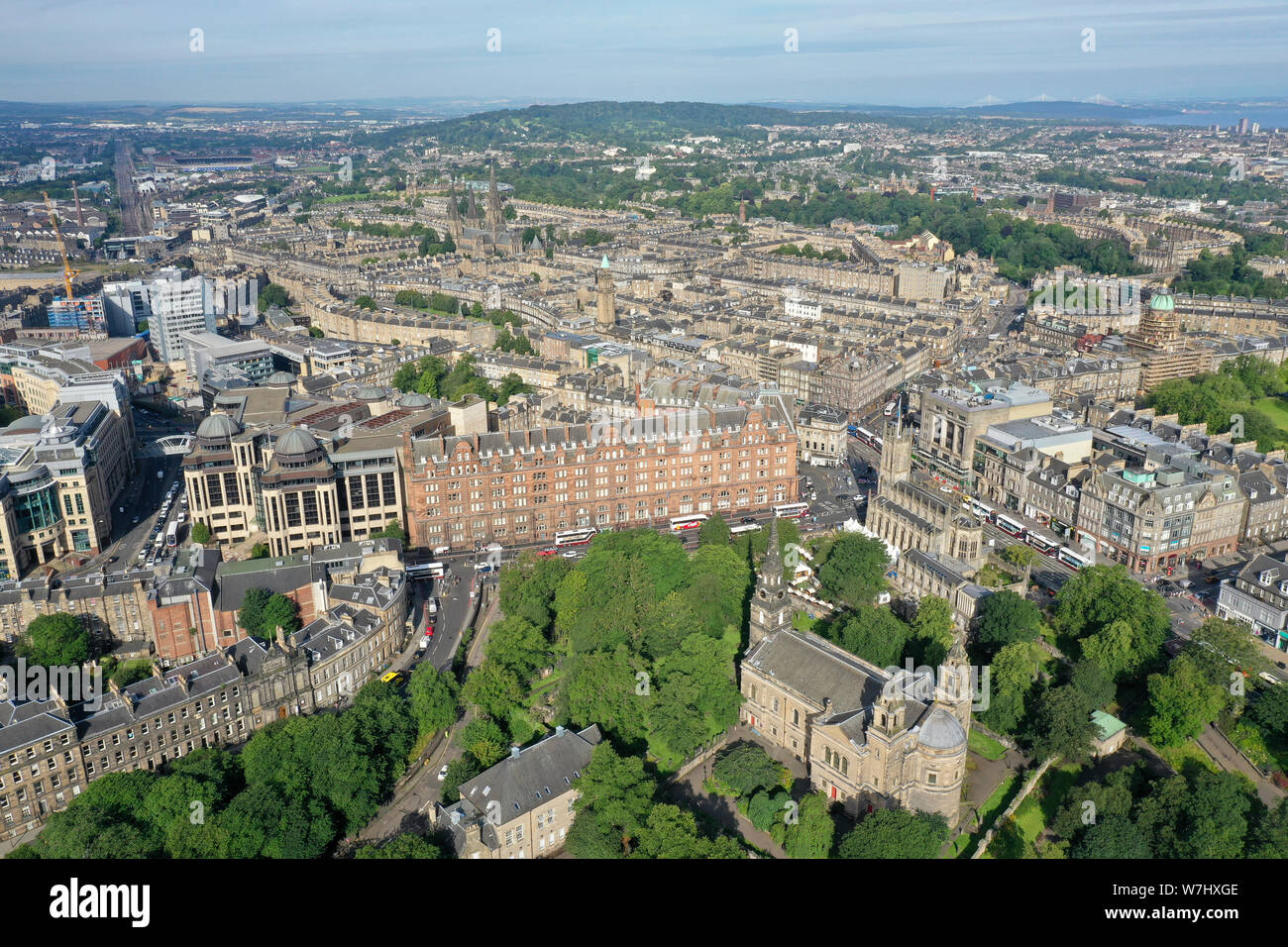 Edinburgh new town aerial hi-res stock photography and images - Alamy