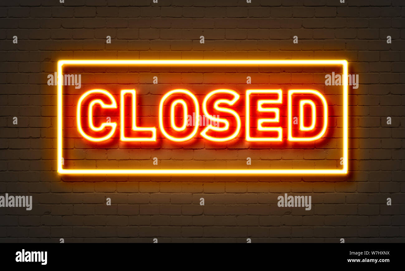 Closed neon sign hi-res stock photography and images - Alamy