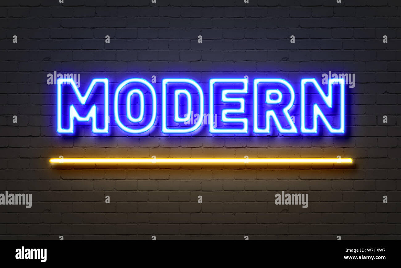 Modern neon sign hi-res stock photography and images - Alamy