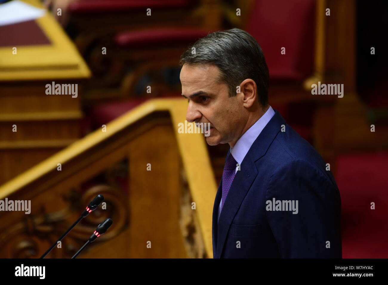 Athens, Greece. 06th Aug, 2019. Greek Prime Minister Kyriakos ...