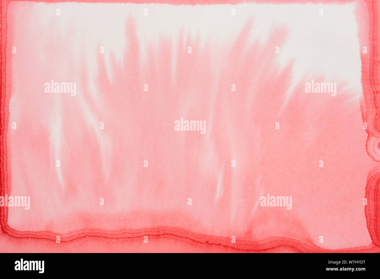 red color ink watercolor painted on paper background texture Stock ...