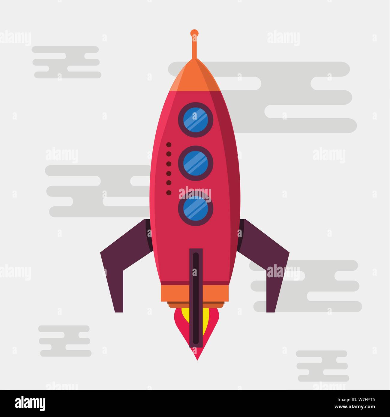 Red rocket Stock Vector Images - Alamy