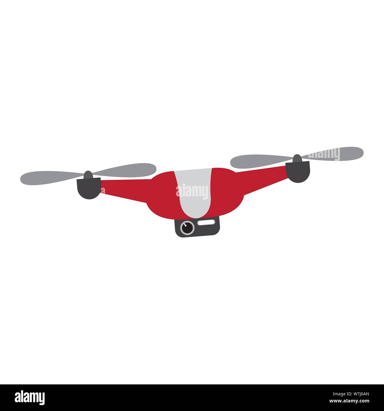 Isolated flying drone over a white background - Vector Stock Vector ...