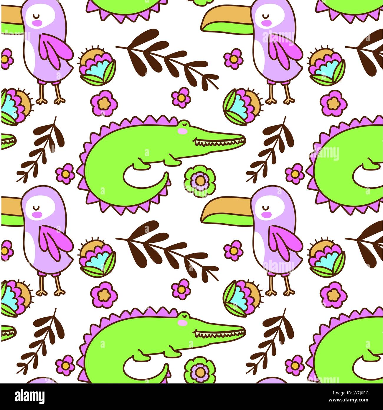 Cartoons background design, Kawaii expression cute character funny and ...