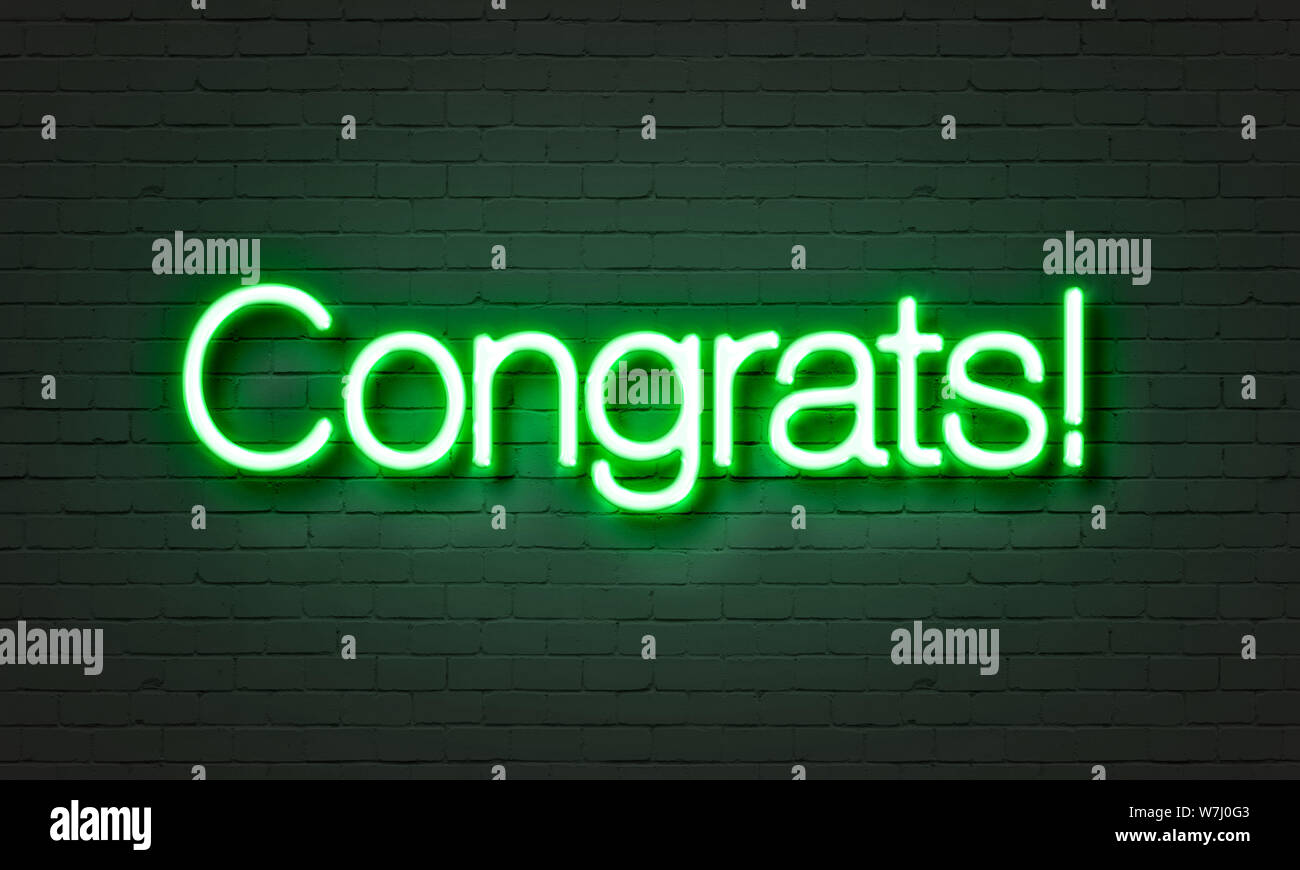 Congratulations neon background hi-res stock photography and images - Alamy