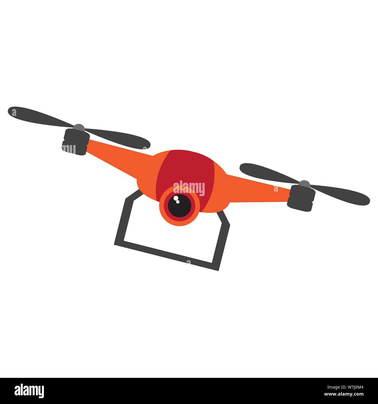 Isolated flying drone over a white background - Vector Stock Vector ...