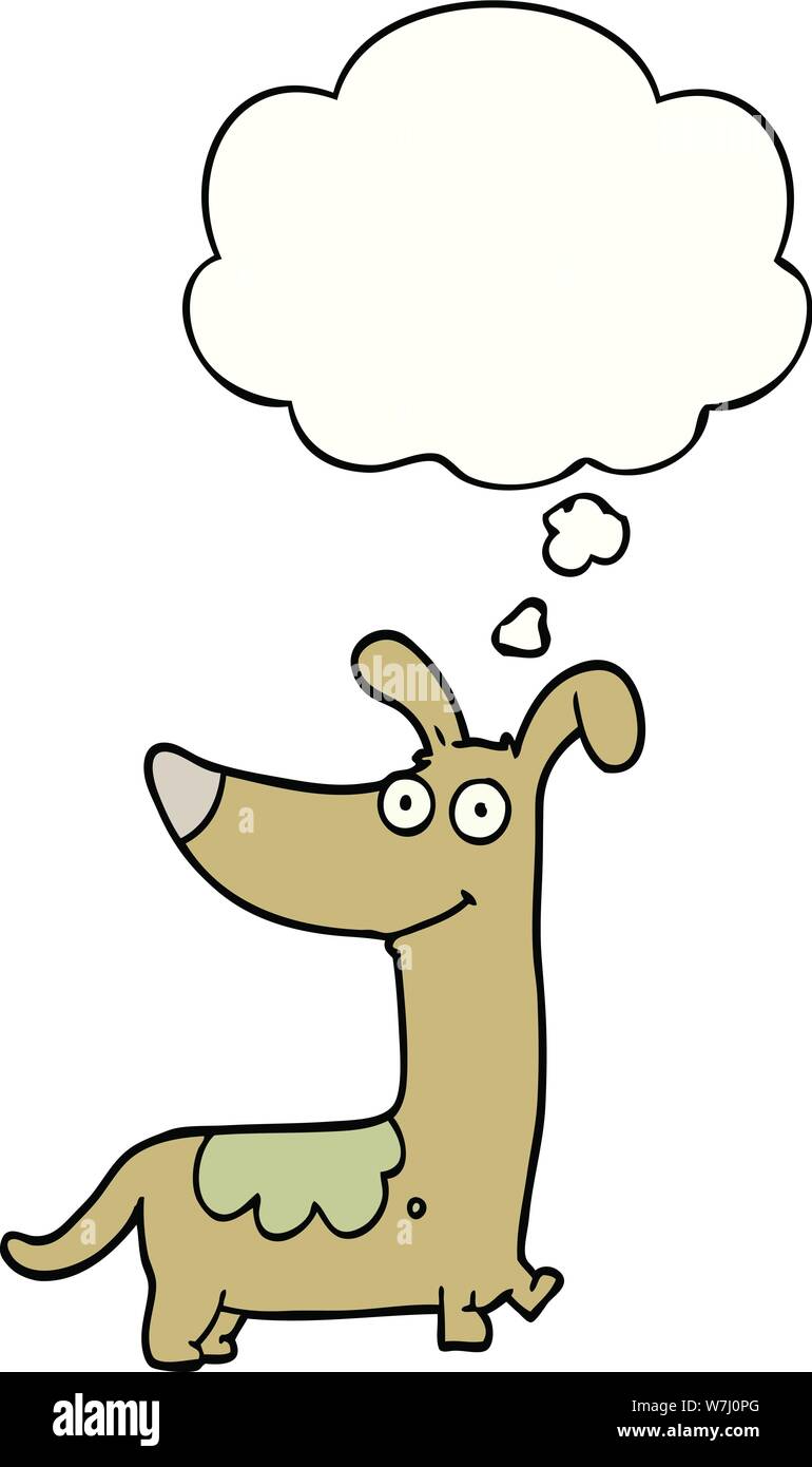 Cute dog thought bubble thinking Stock Vector Images - Alamy