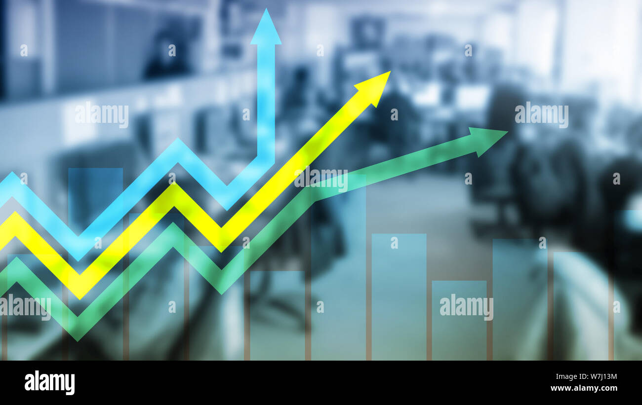 Financial growth arrows graph. Investment and trading concept Stock ...