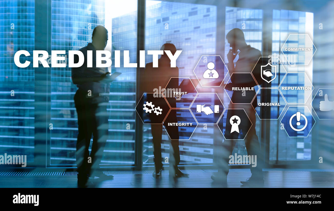 Corporate credibility improvement concept. Multiple exposure, mixed ...