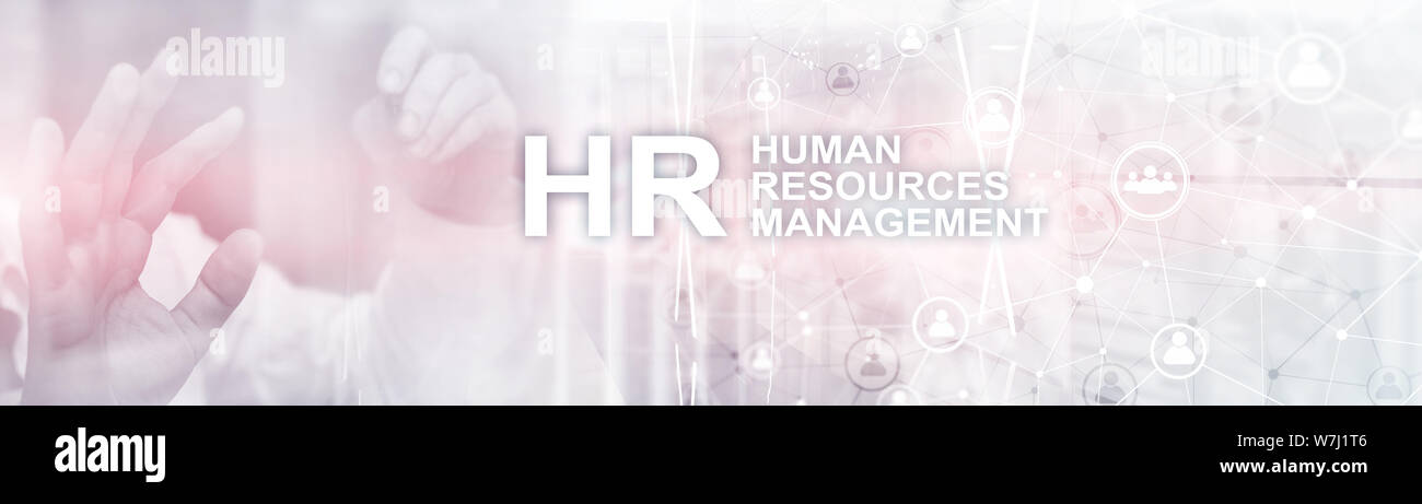 Human resource management. Horizontal mixed media background Stock ...