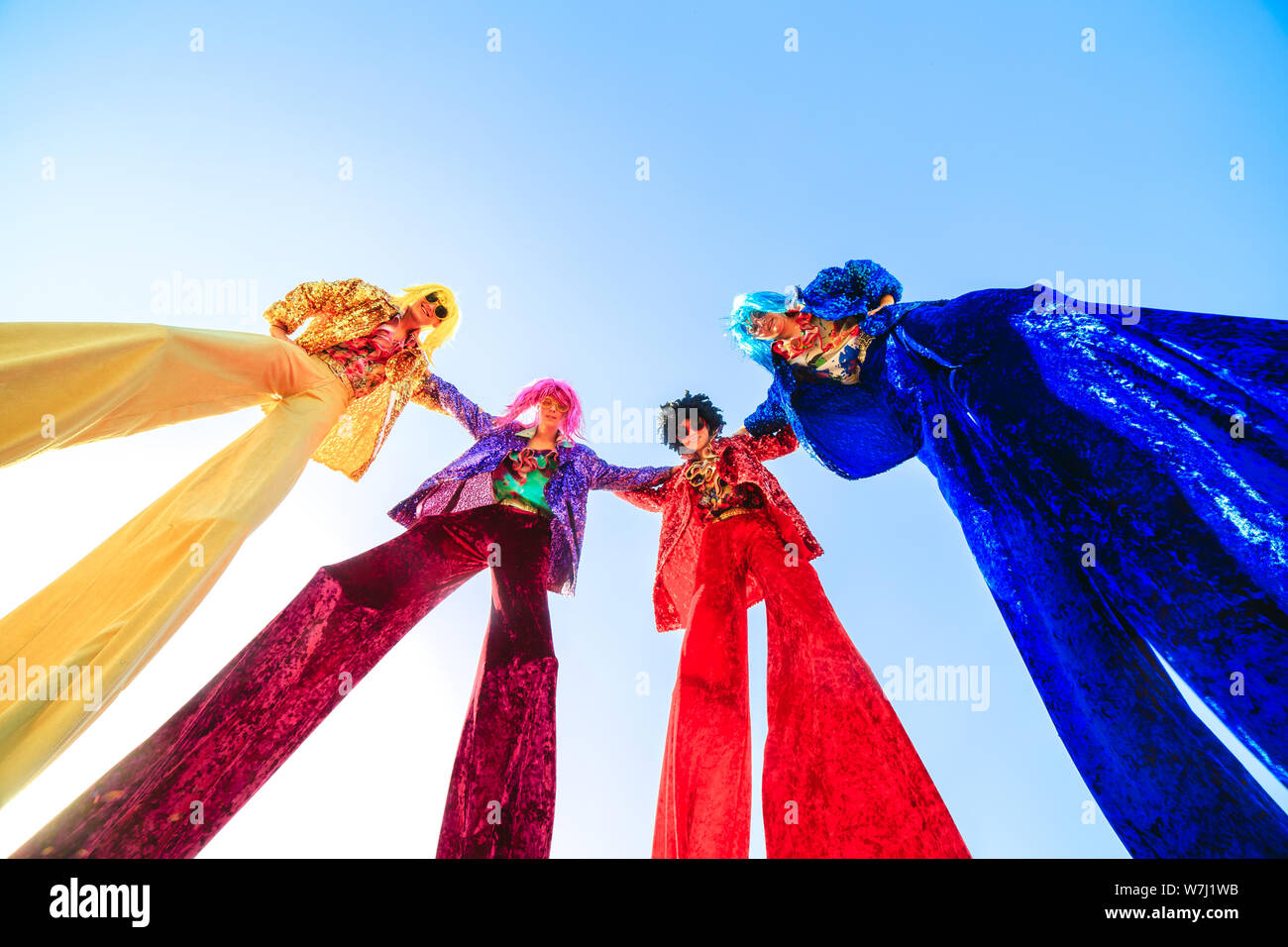 Circus performer on stilts hi-res stock photography and images - Alamy