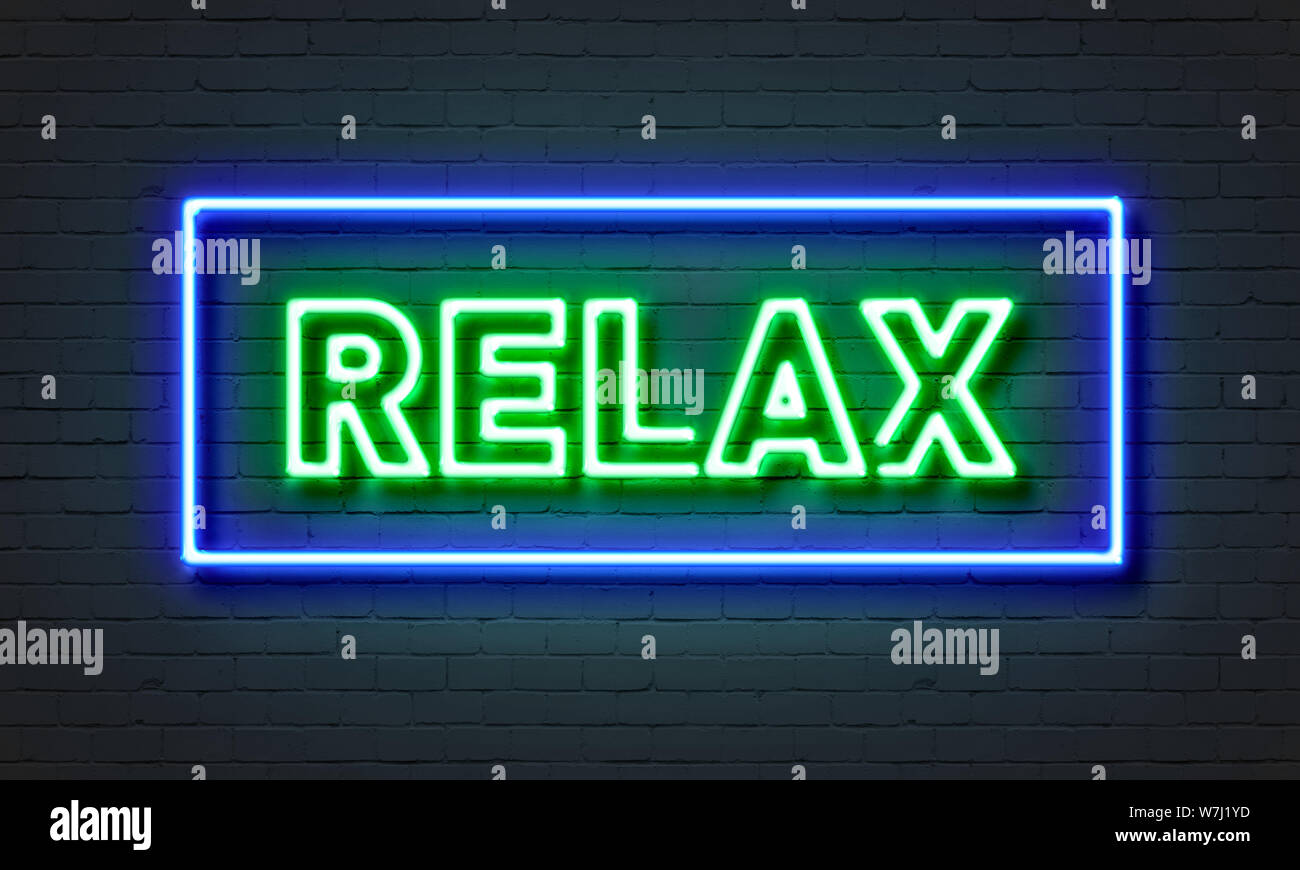 Relax neon hi-res stock photography and images - Alamy