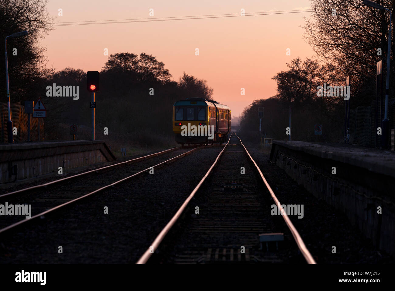 Arriva Northern Rail class 142 pacer train departing from Rufford on ...