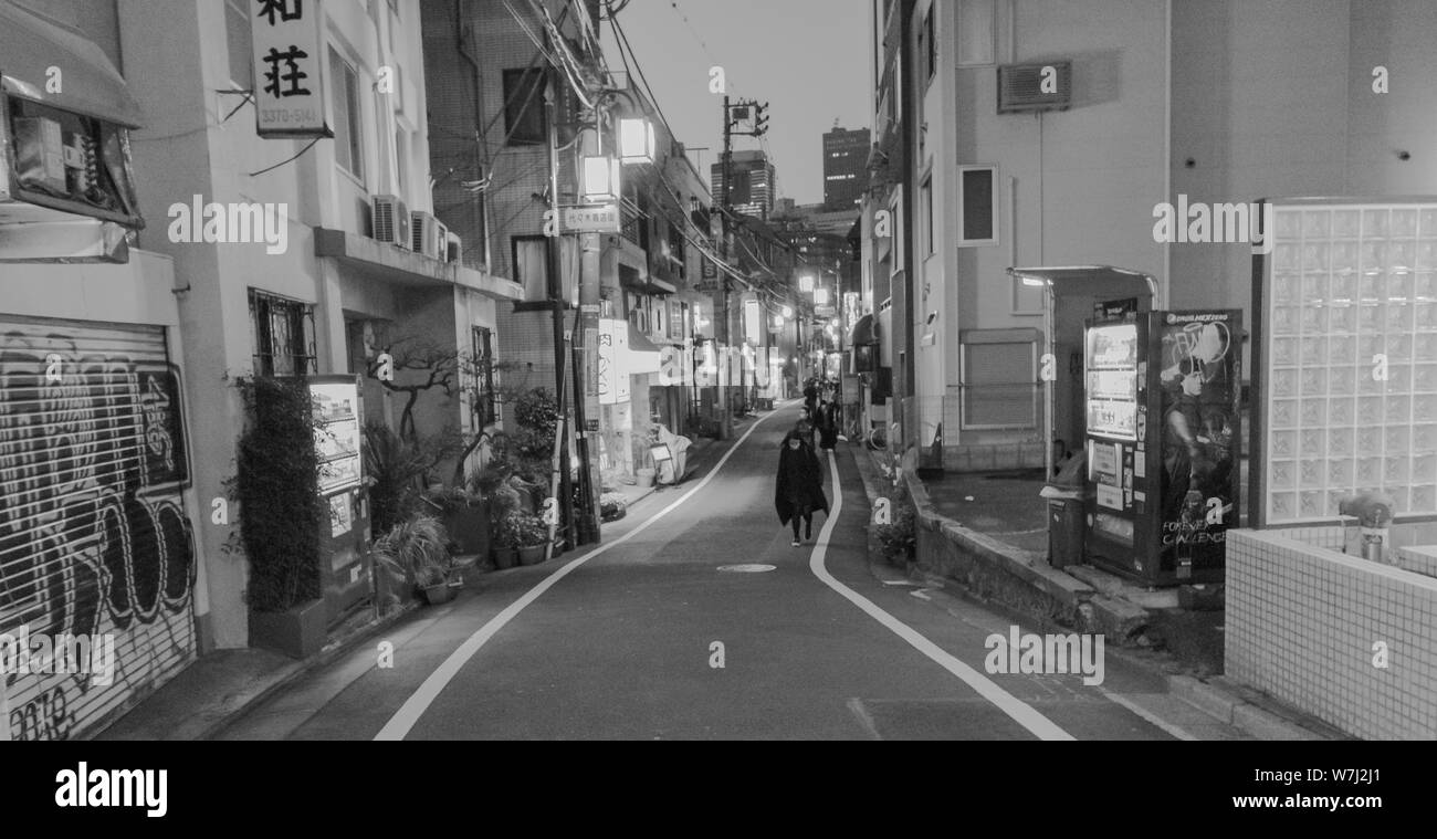 Sometimes Tokyo looks just more authentic in black and white! Stock ...