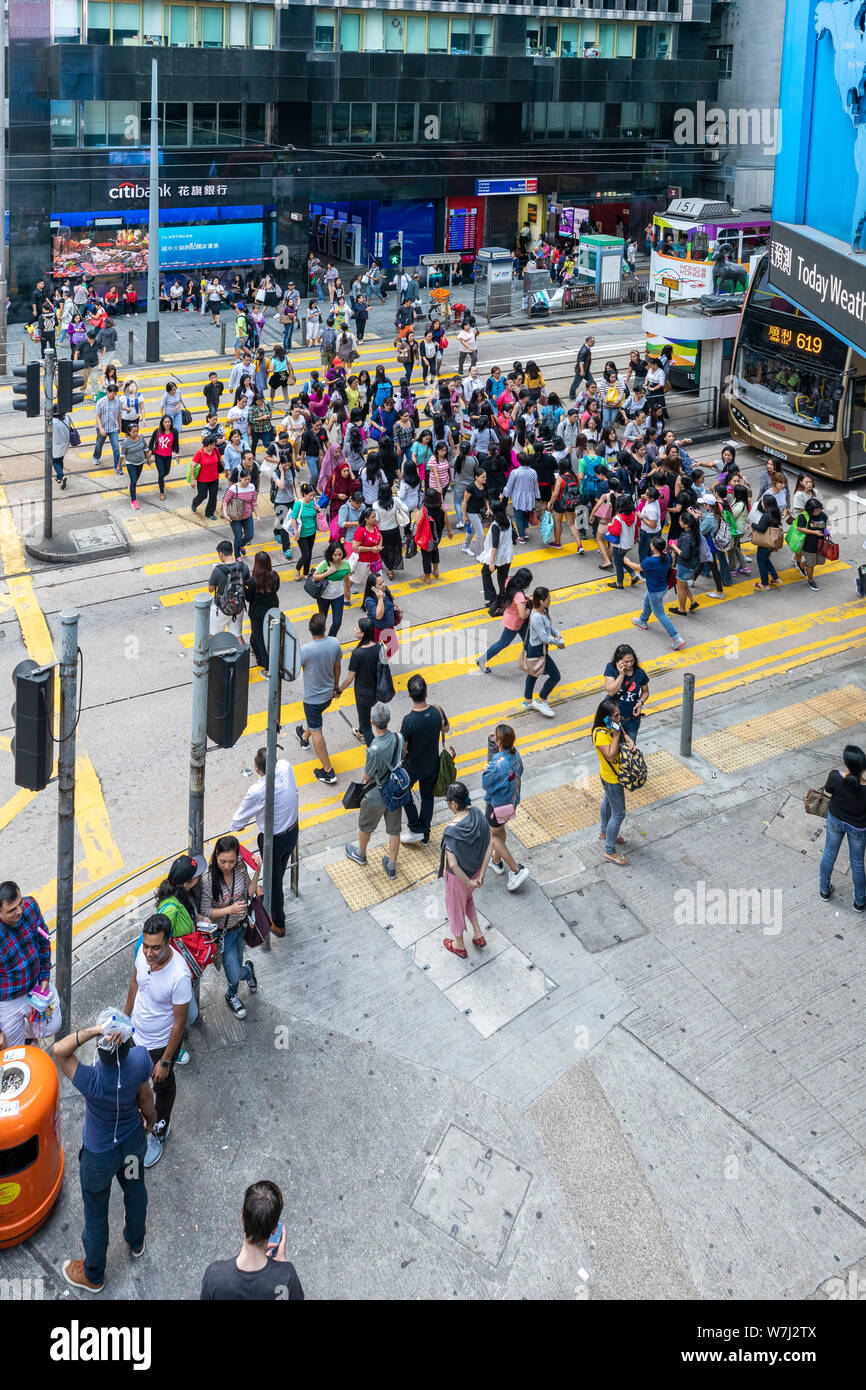 Pedestrian crossing, Central, Hong Kong, SAR, China Stock Photo - Alamy