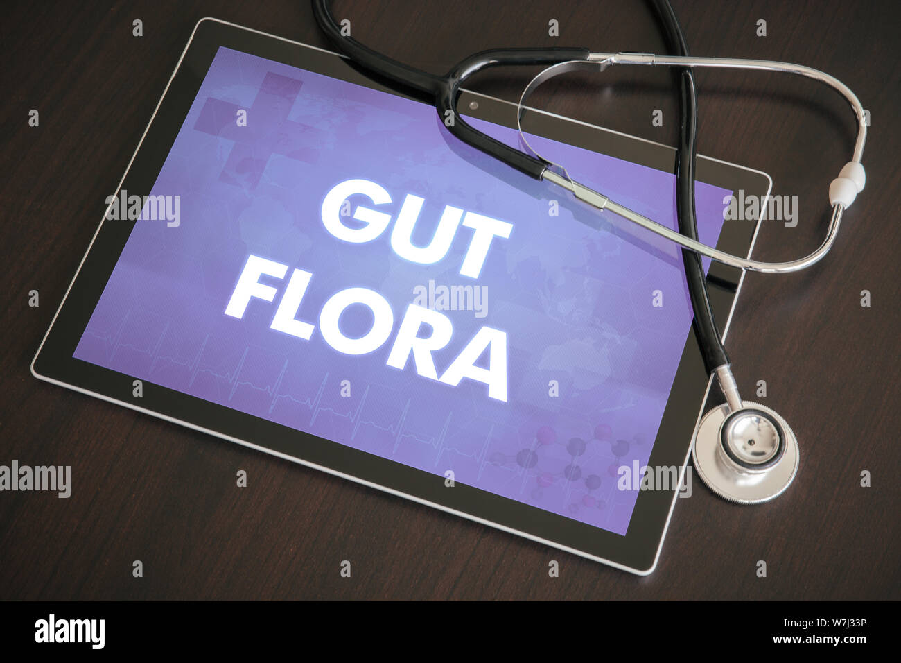 Gut flora (gastrointestinal disease related) diagnosis medical concept ...