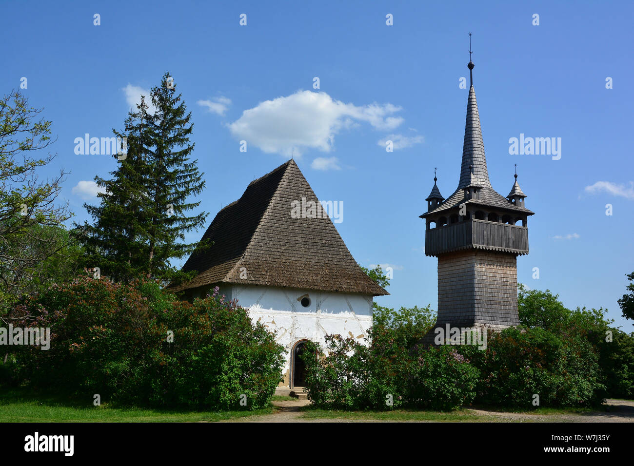 wooden church, Skansen, openair Ethnographical Museum, Szentendre ...