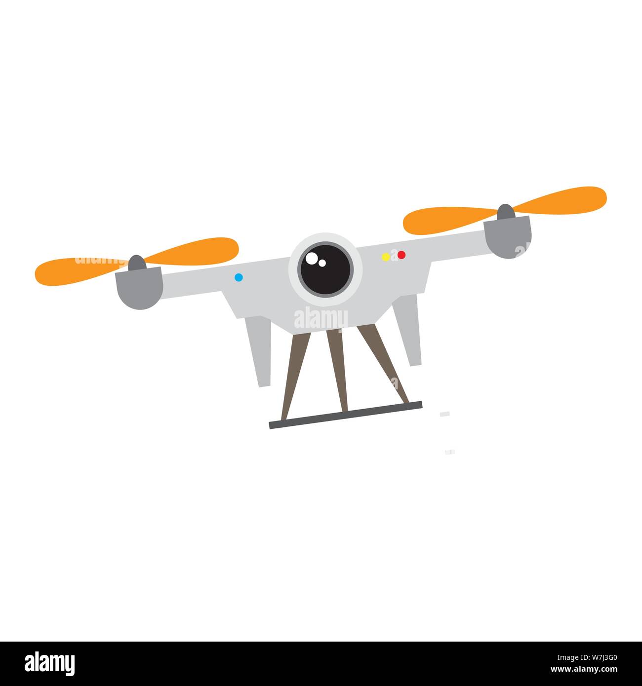 Isolated flying drone over a white background - Vector Stock Vector ...