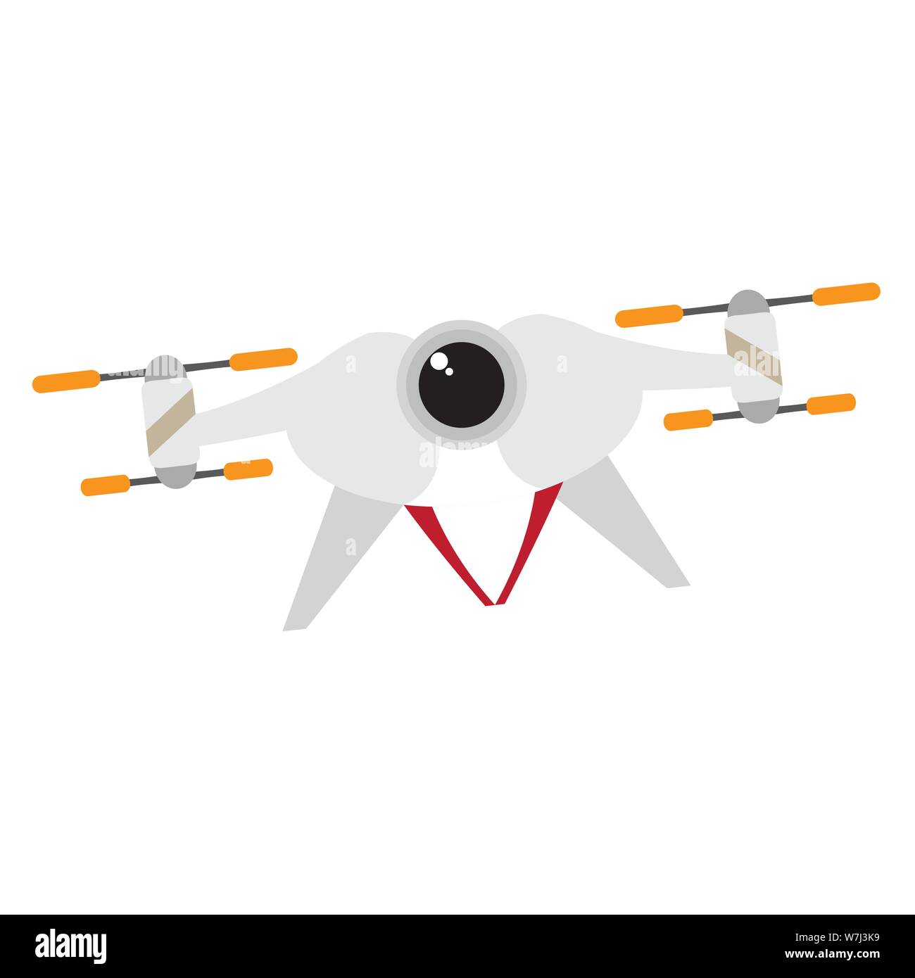 Isolated flying drone over a white background - Vector Stock Vector ...