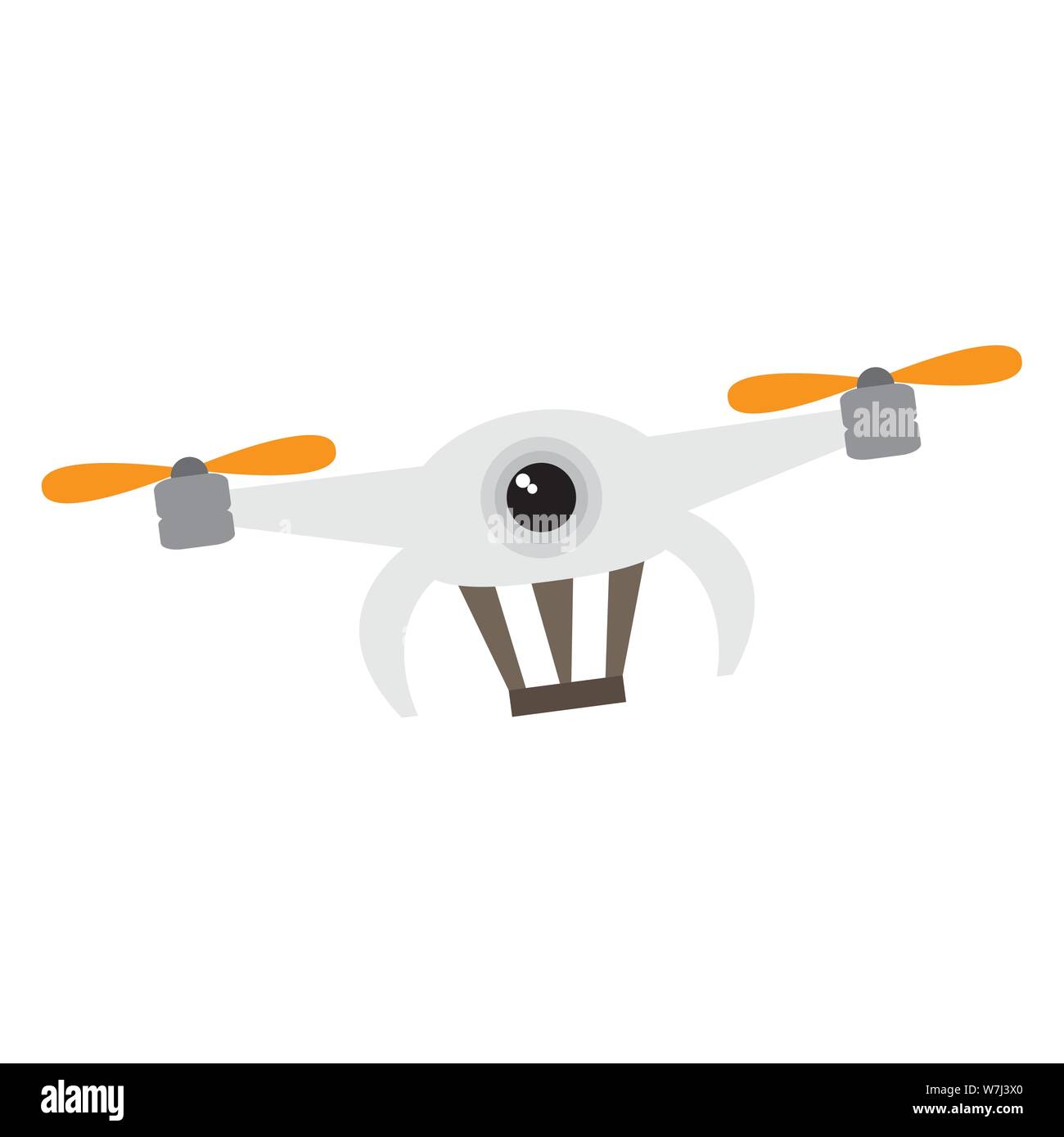 Isolated flying drone over a white background - Vector Stock Vector ...