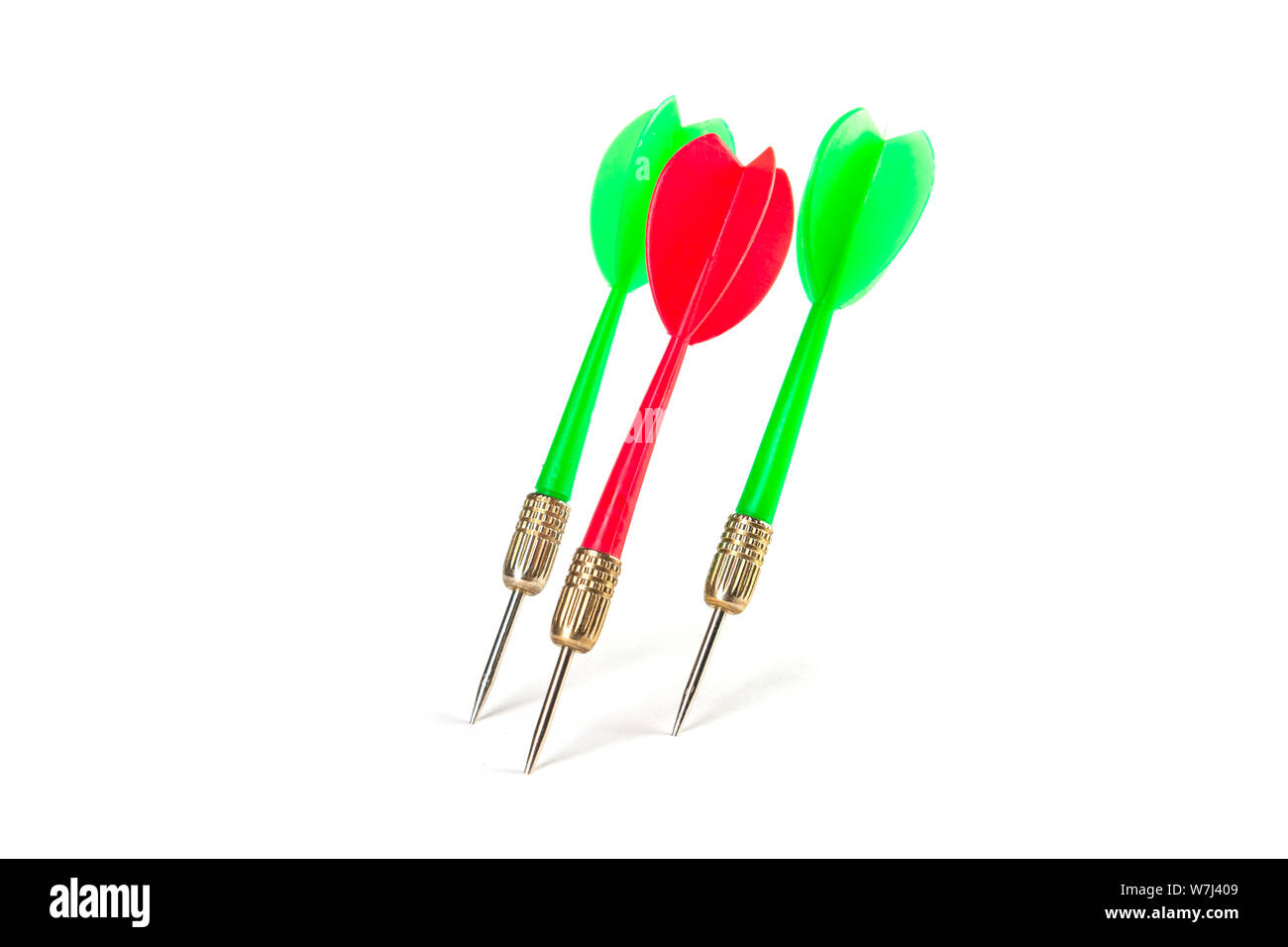 3 colored darts on a white background. Hit the target Stock Photo - Alamy