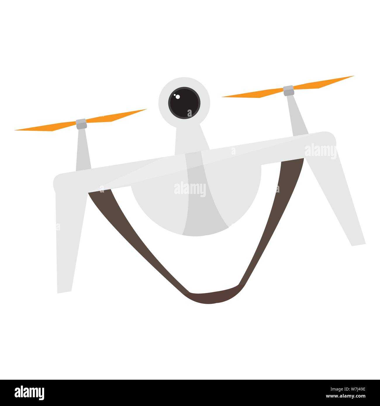 Isolated flying drone over a white background - Vector Stock Vector ...