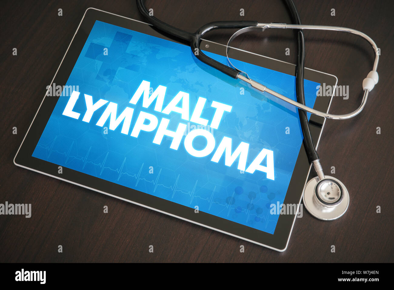 MALT lymphoma (gastrointestinal disease) diagnosis medical concept on ...
