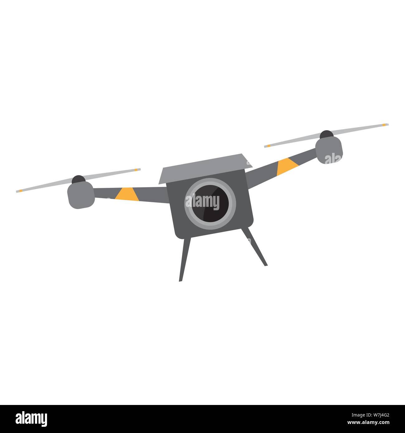 Isolated flying drone over a white background - Vector Stock Vector ...