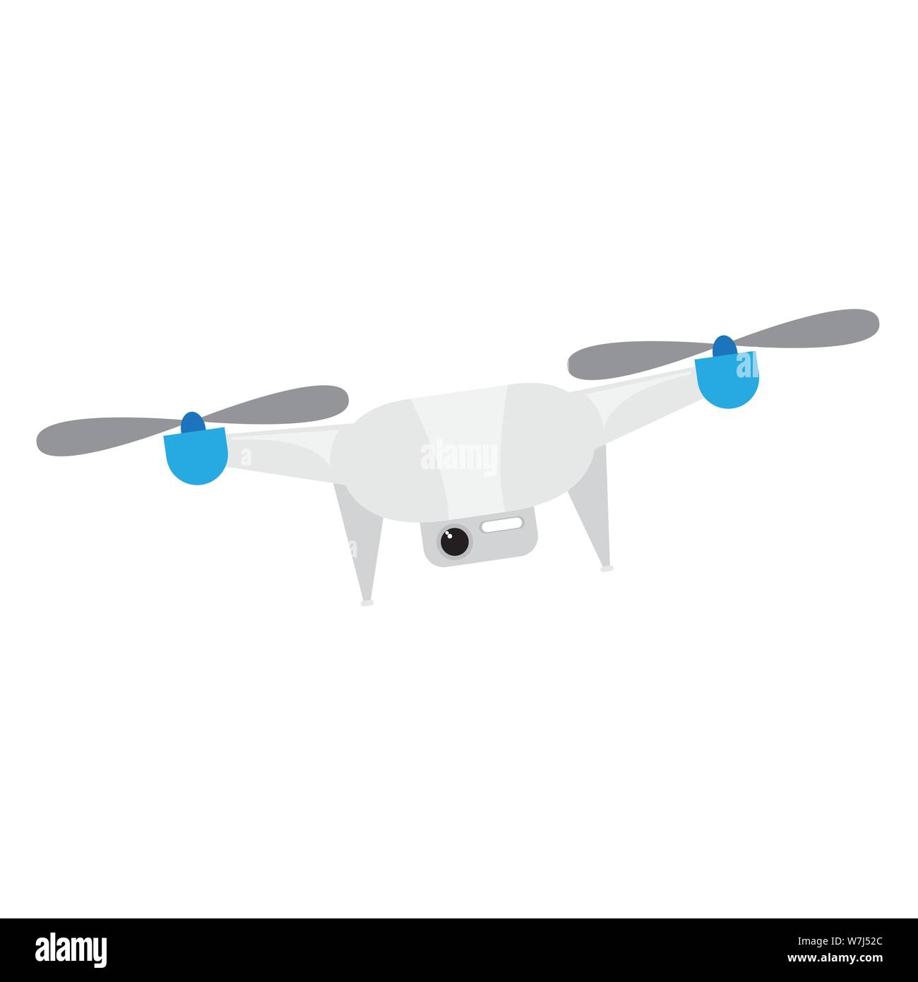 Isolated flying drone over a white background - Vector Stock Vector ...