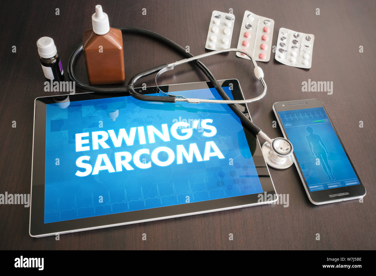 Erwing's sarcoma (cancer type) diagnosis medical concept on tablet ...