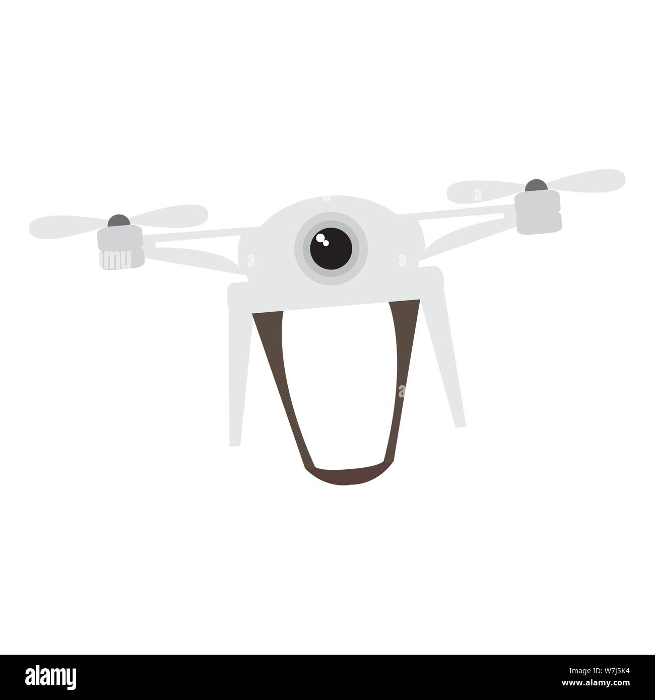 Isolated flying drone over a white background - Vector Stock Vector ...