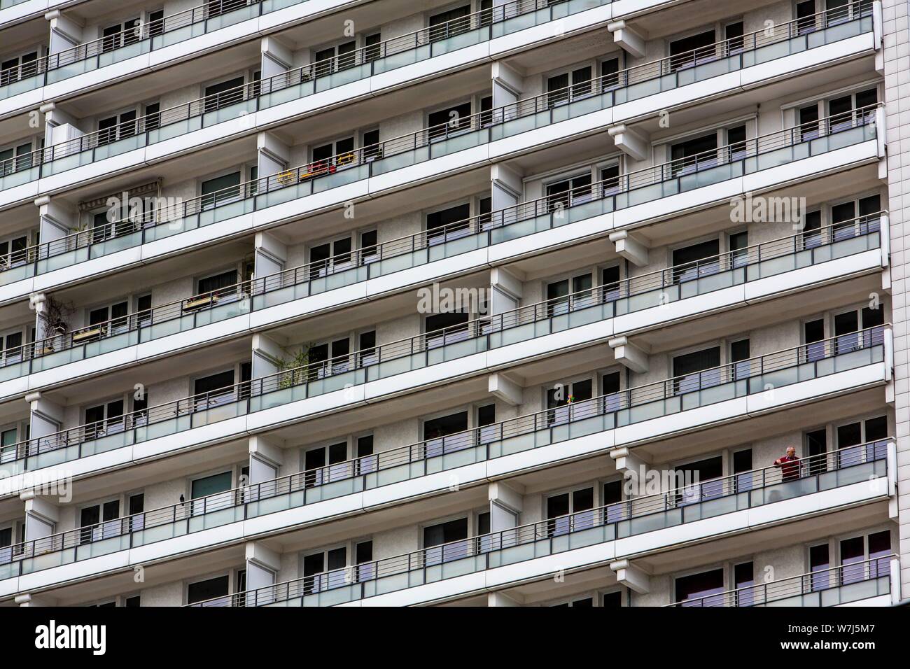 High rise residential building on leipzigerstrasse hi-res stock ...
