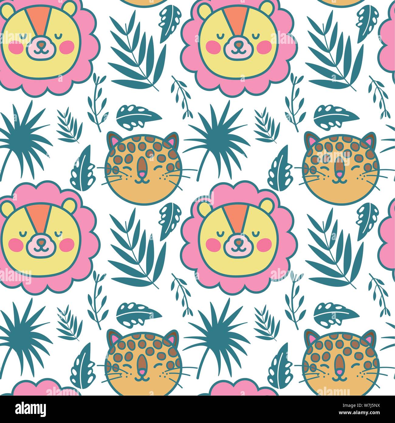 Cartoons background design, Kawaii expression cute character funny and ...