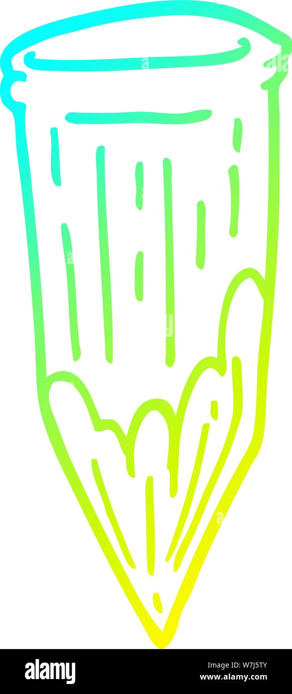 cold gradient line drawing of a cartoon wood stake Stock Vector Image ...