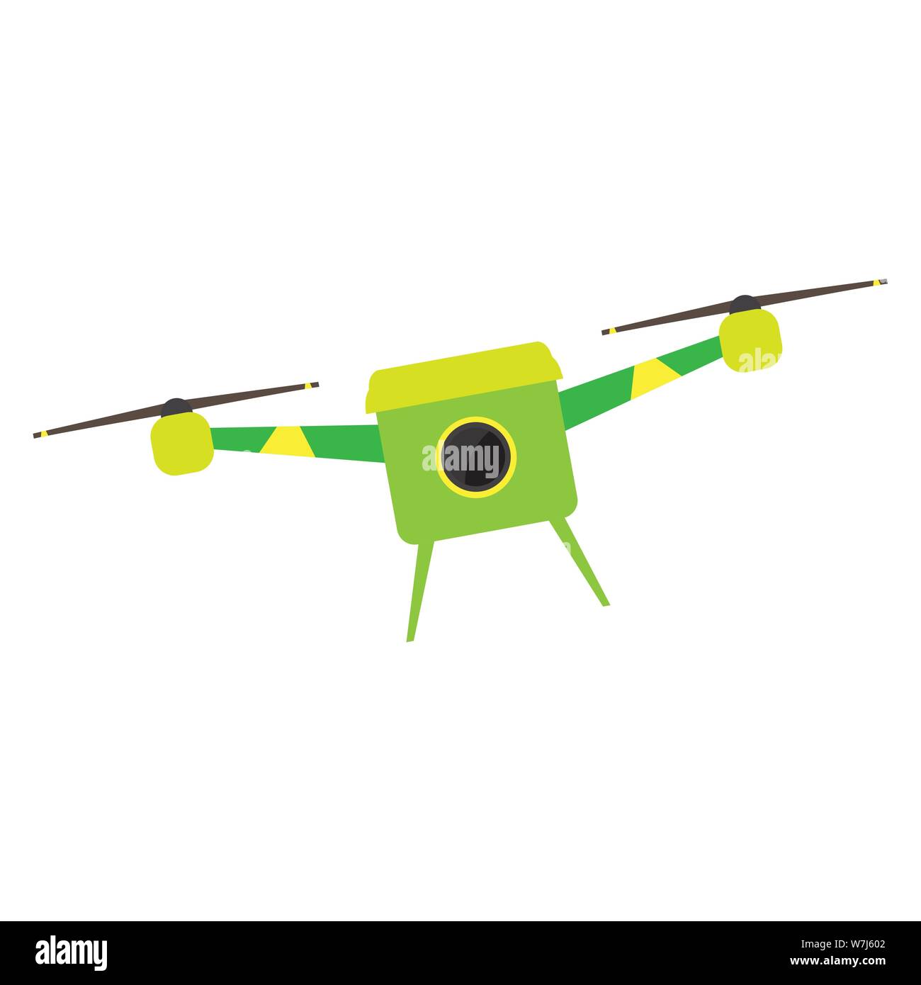 Isolated flying drone over a white background - Vector Stock Vector ...