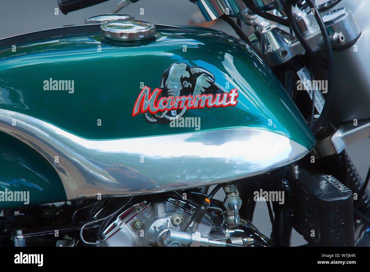 The logo on the motorcycle tank of the Munch 4 Mammut TTS-E, Berlin ...