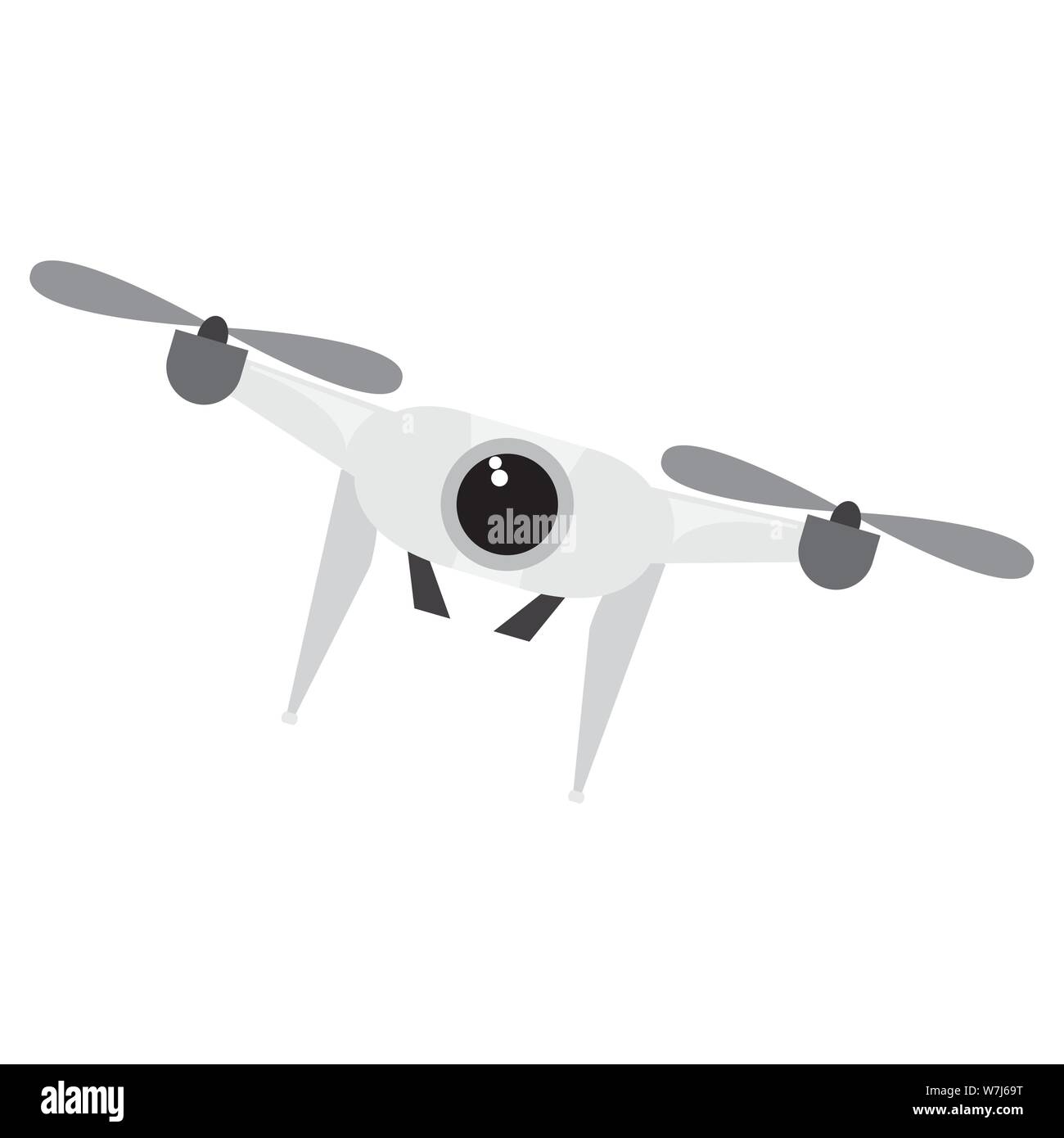 Isolated flying drone over a white background - Vector Stock Vector ...
