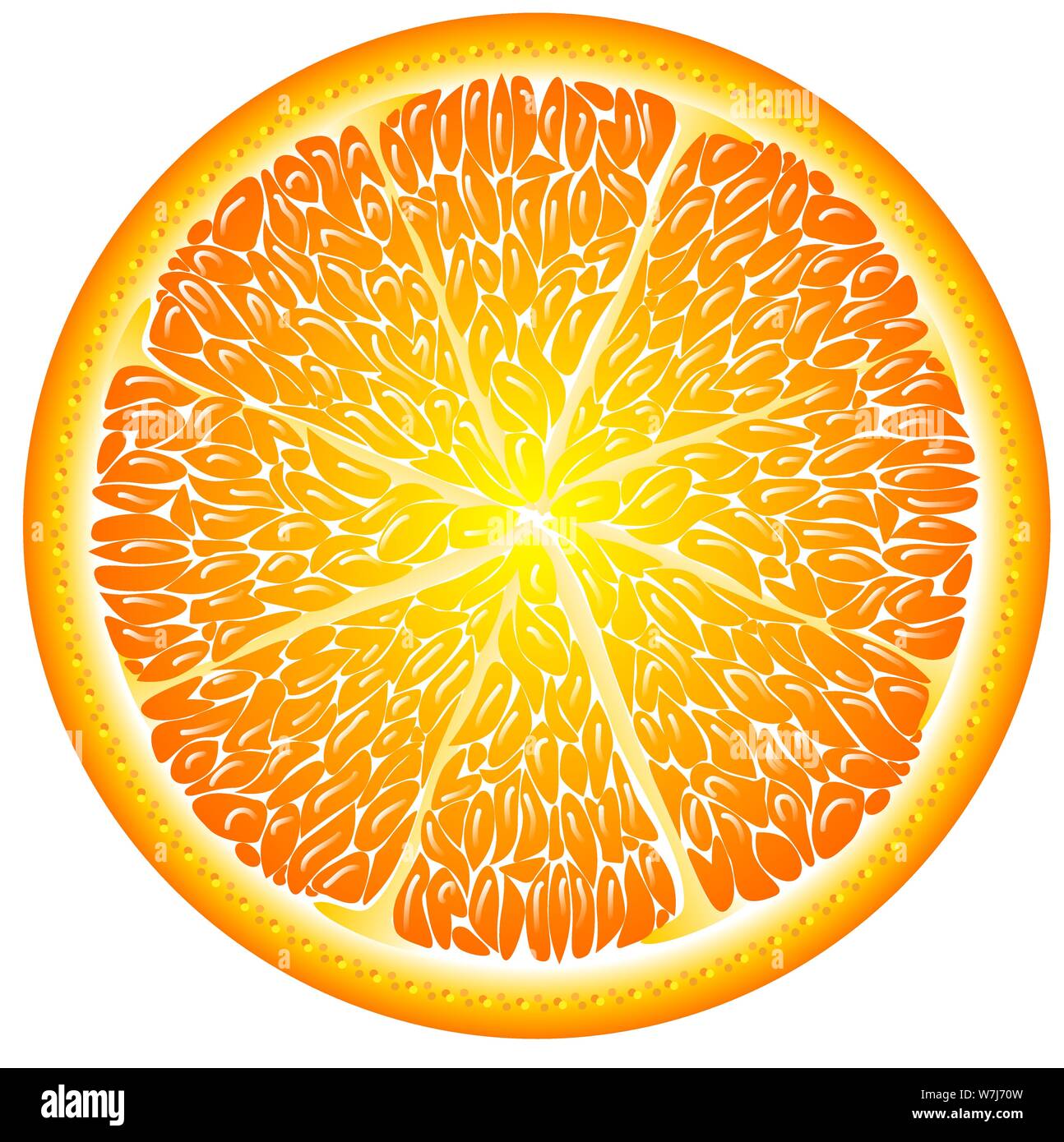 Ripe bright orange cut close Stock Vector Images - Alamy