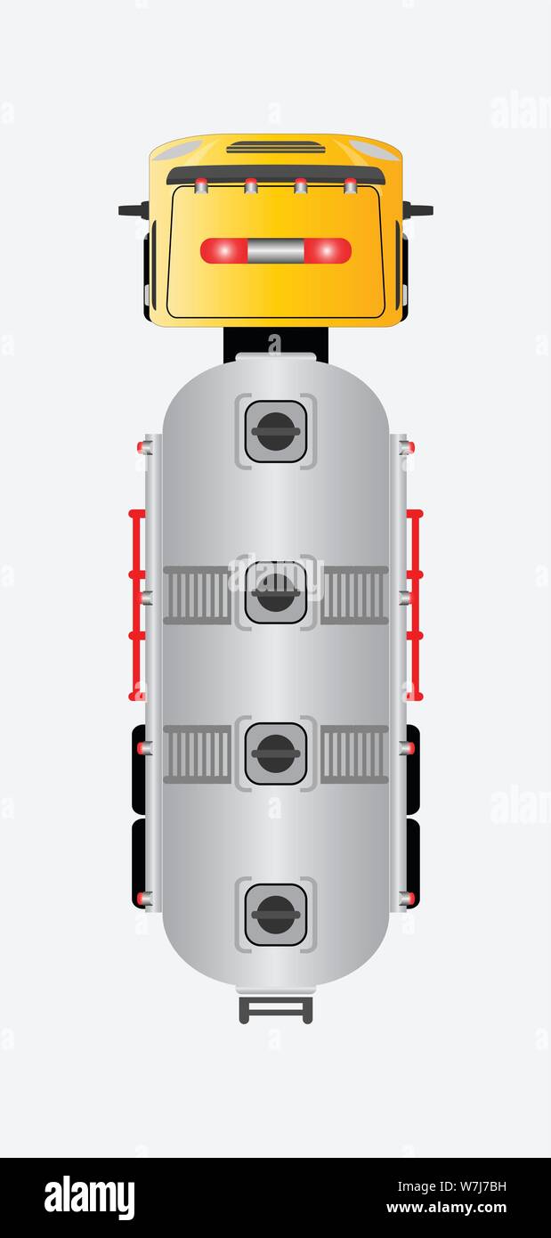 top view oil tank truck Vector car Stock Vector Image & Art - Alamy