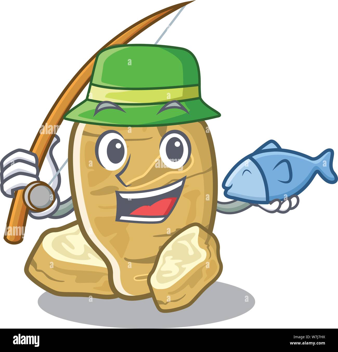 Fishing jerusalem artichoke isolated in the cartoon Stock Vector Image ...