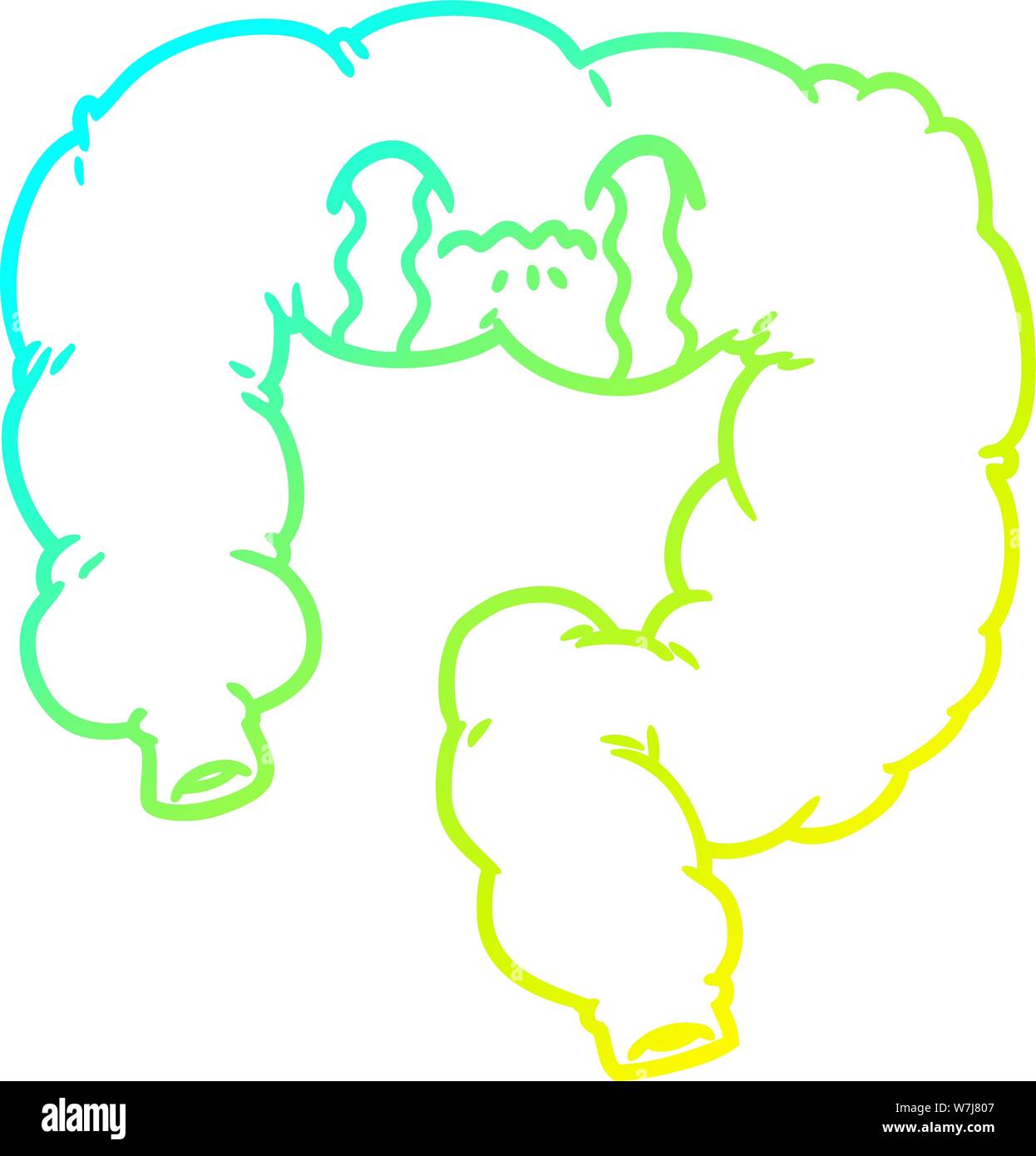 Large intestine drawing Stock Vector Images - Alamy