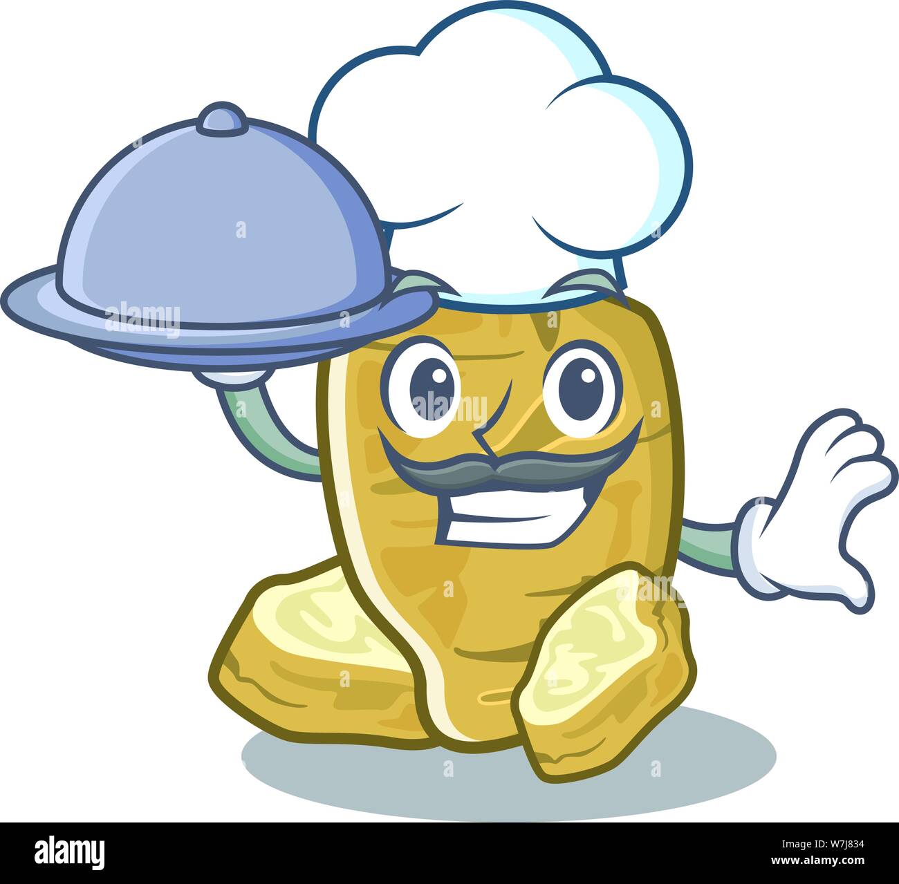 Chef with food jerusalem artichoke isolated in the cartoon Stock Vector ...