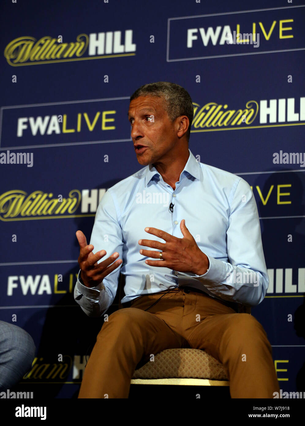 Chris Hughton, Former Brighton Manager, during the FWA Live Season ...