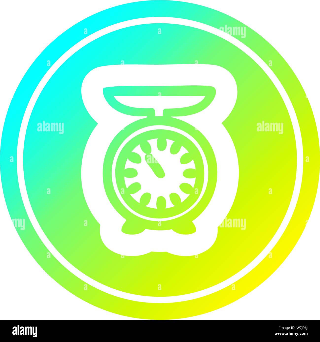 weighing scales circular icon with cool gradient finish Stock Vector Image & Art - Alamy
