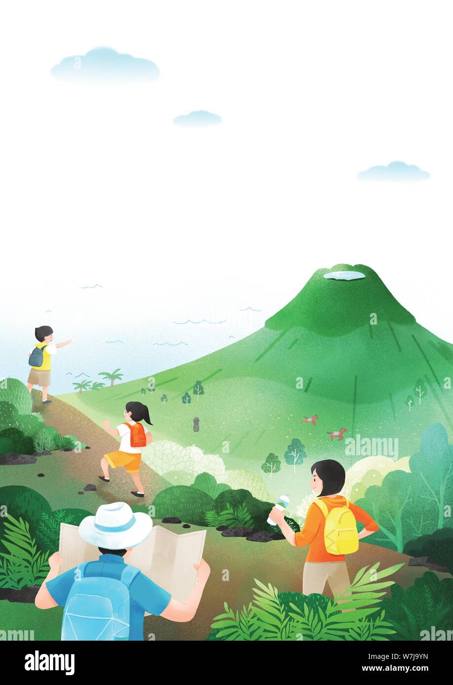 Summer festival, Summer outdoor scene with hand drawn painting 003 ...