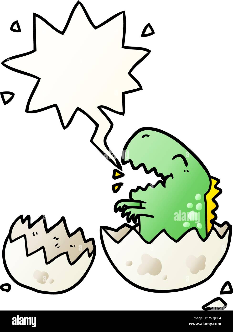 Dinosaur egg hatching Stock Vector Images - Alamy